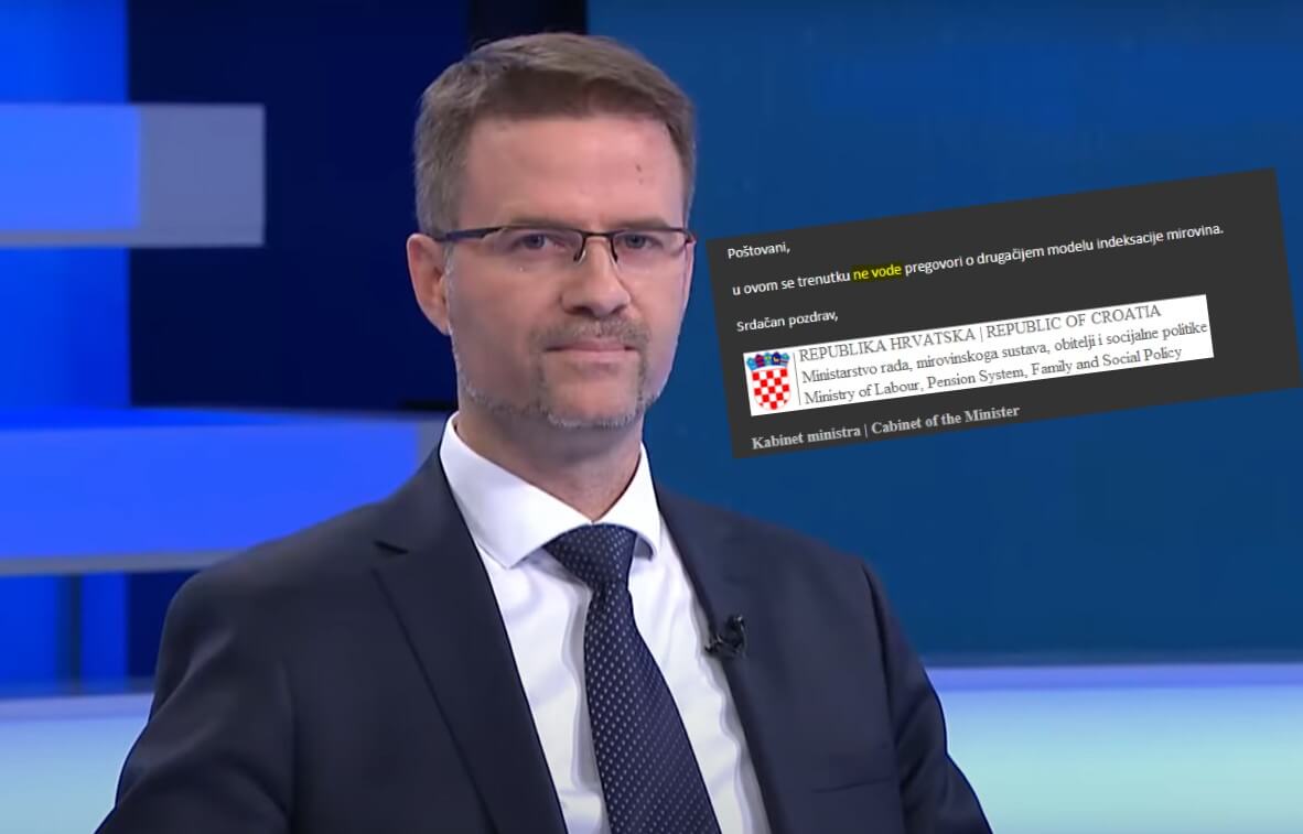 Ministarstvo rada: Ne pregovara se o drugačijem usklađivanju mirovina